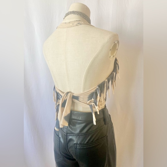 Vintage | Tops | Upcycled Blondie Tie Dye Fringe Halter | Poshmark